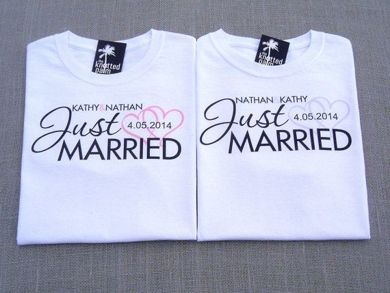 Just Married T Shirts Lv Wedding Connection